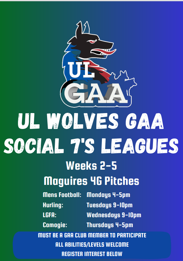 GAA Club - UL Wolves Clubs & Societies